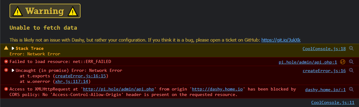 [QUESTION] Where to apply CORS header. Documentation unclear · Issue #706 · Lissy93/dashy · GitHub