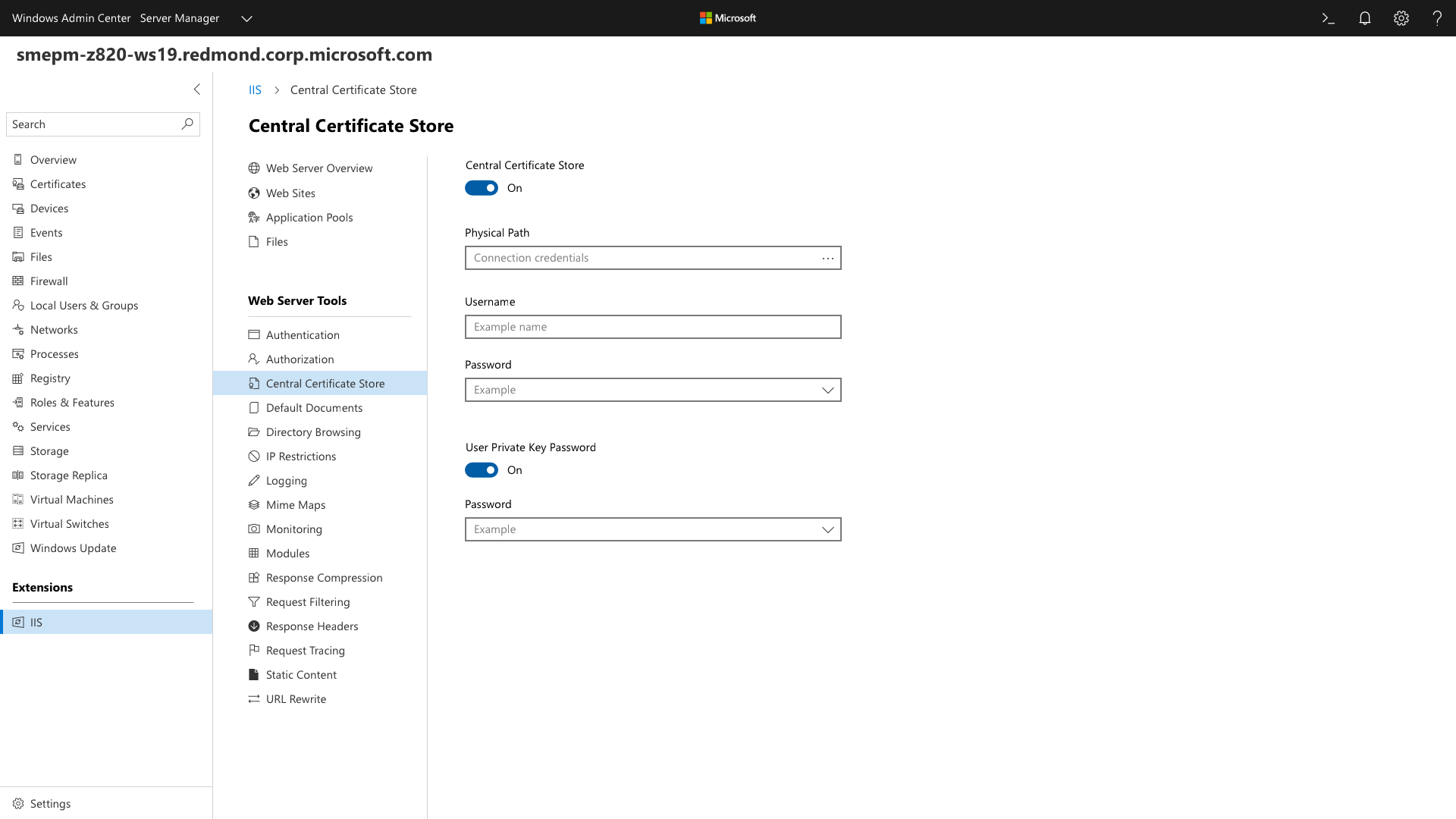 Add labels to feature-level toggles · Issue #272 · microsoft/IIS.WebManager · GitHub