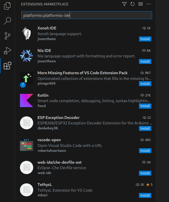 Publish extensions to open-vsx · Issue #1802 · platformio/platformio-vscode-ide · GitHub