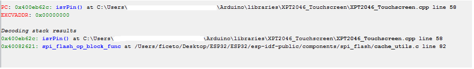 Guru Meditation Error: Core 1 panic'ed (Cache disabled but cached memory region accessed ...