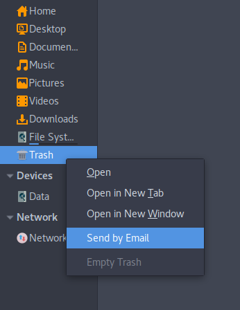 "Send by email" context menu item · Issue #1678 · linuxmint/nemo · GitHub