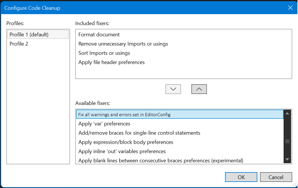 Code Cleanup option to Fix all warnings and errors set in EditorConfig · Issue #60994 · dotnet ...