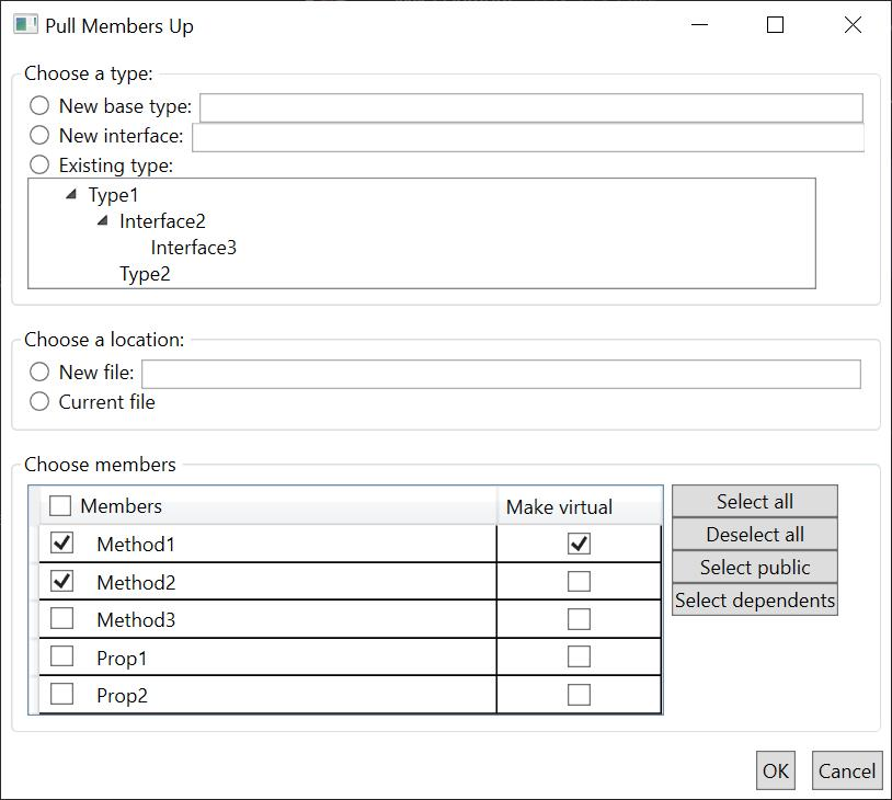 Update Dialog for Pull Members Up, Extract Interface, and Extract SuperClass · Issue #41576 ...