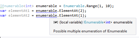 Analyzer for multiple enumerations of Enumerables · Issue #3946 · dotnet/roslyn-analyzers · GitHub