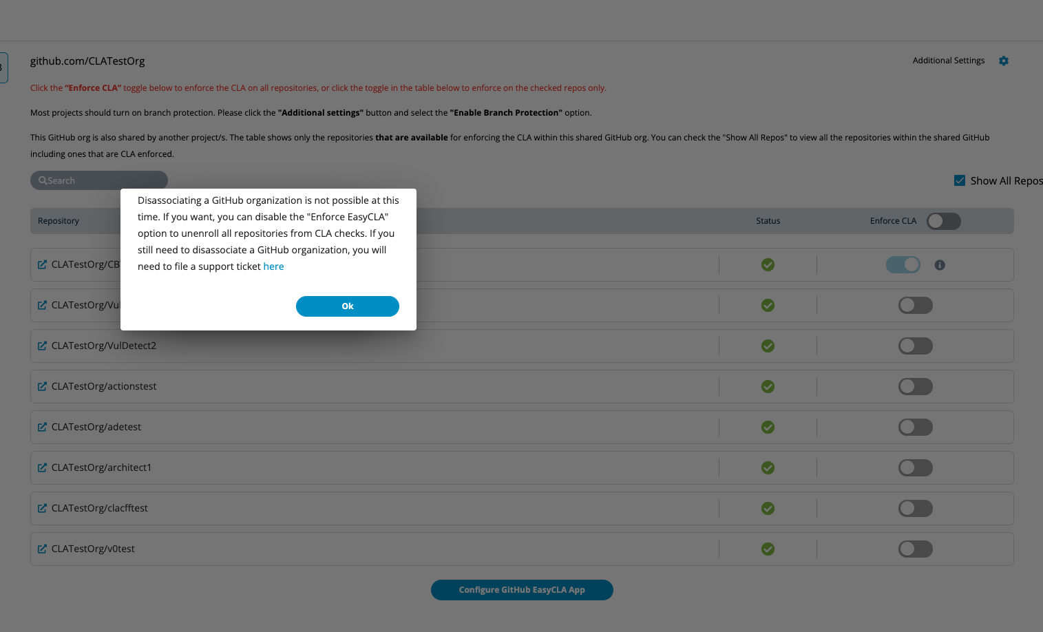 Scanning Is Not Disabled When Enforce Cla Is Toggled In The Pcc · Issue 3393
