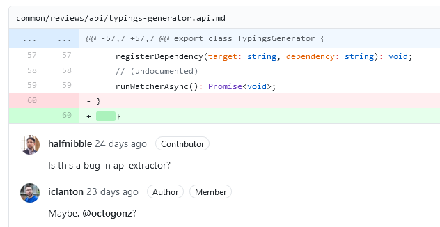 [api-extractor] .api.md files are sometimes indented incorrectly · Issue #2792 · microsoft ...