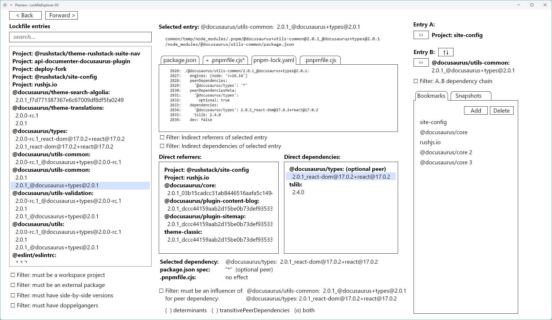 [lockfile-explorer] Design Proposal · Issue #3695 · microsoft/rushstack · GitHub