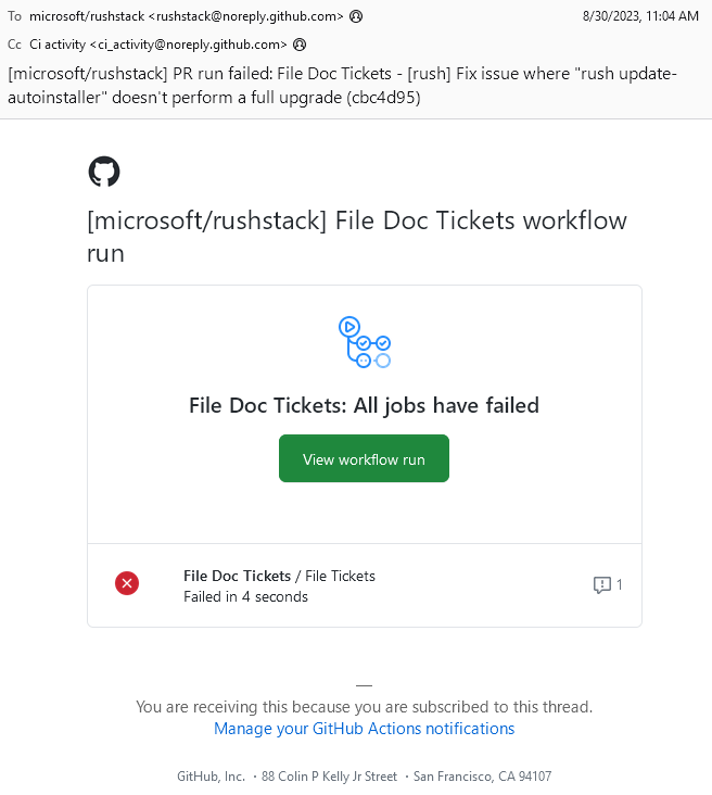 File Doc Tickets workflow is broken · Issue #4312 · microsoft/rushstack · GitHub