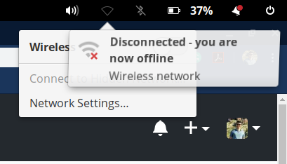 Wireless settings indicator overlaps with "Disconnected" notification · Issue #302 · elementary ...