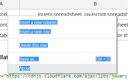 The text in context menu can be selected by the user · Issue #193 · jspreadsheet/ce · GitHub