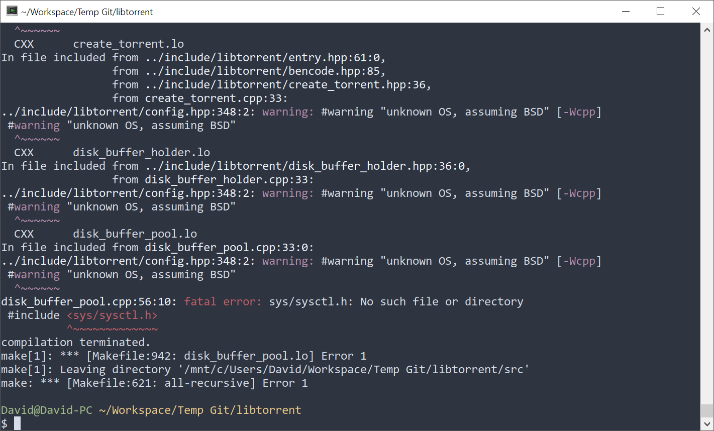 Can not compile on Cygwin · Issue #3404 · arvidn/libtorrent · GitHub