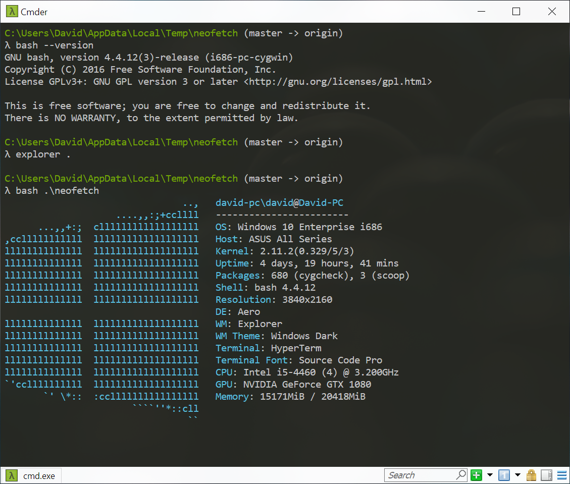 Redundant hostname on Windows · Issue #1205 · dylanaraps/neofetch · GitHub