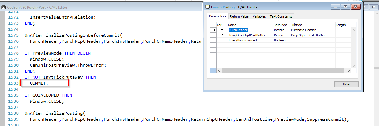 Codeunit 90 commit Handling · Issue #850 · microsoft/ALAppExtensions · GitHub