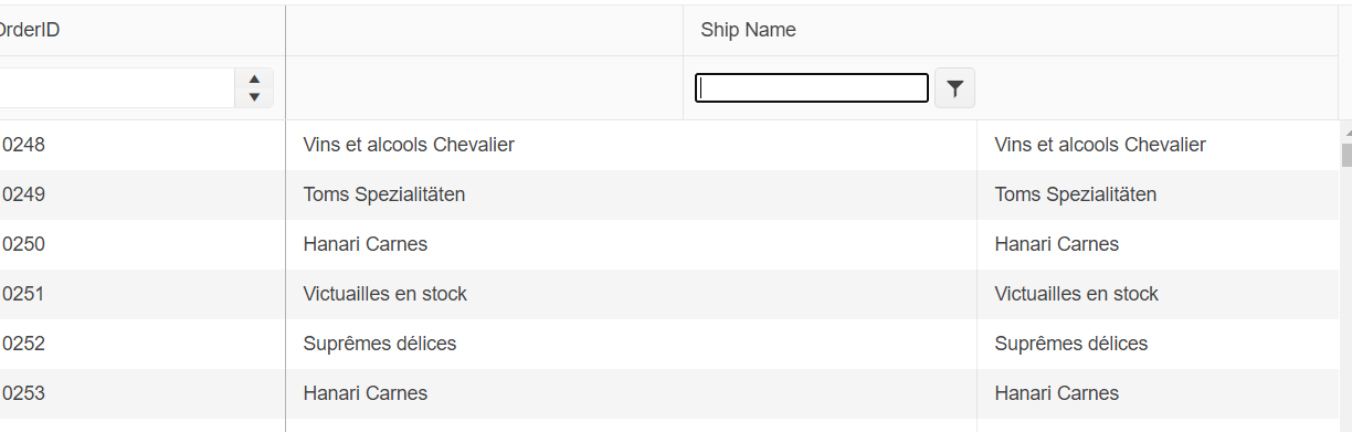 Grid Columns Does Not Move Along With Their Headers When Navigating Through Tab Key · Issue