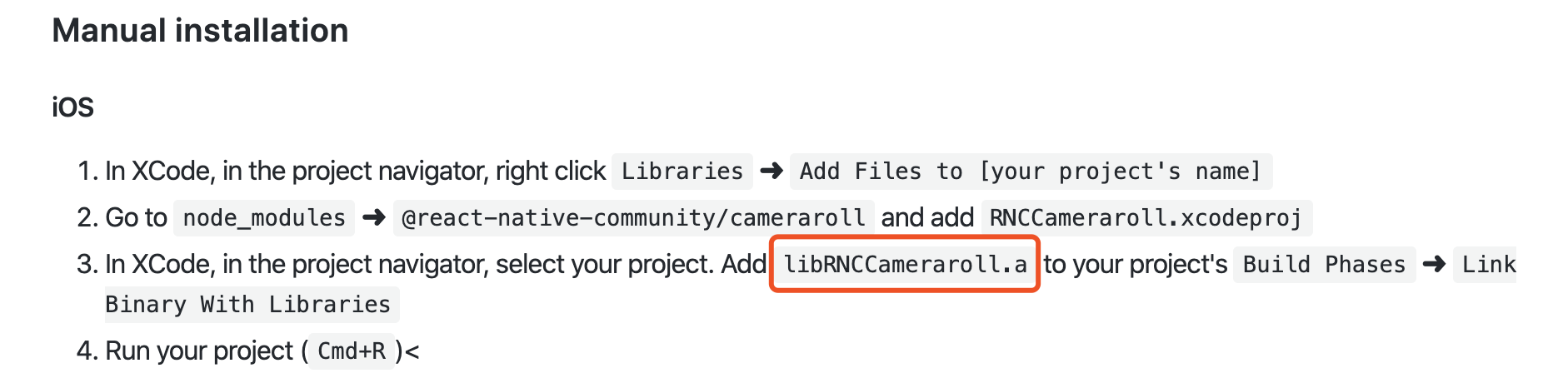 Import ——reactrctbridgeh File Not Found · Issue 142 · React Native Camerarollreact Native
