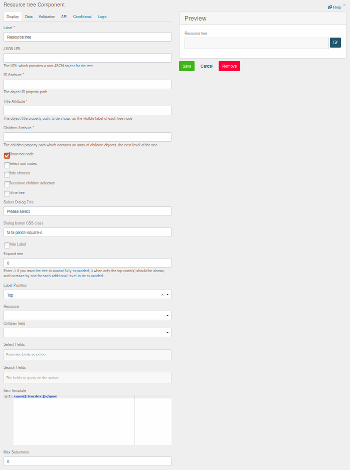 Contribution: New component "resourcetree" · Issue #1232 · formio/formio.js · GitHub