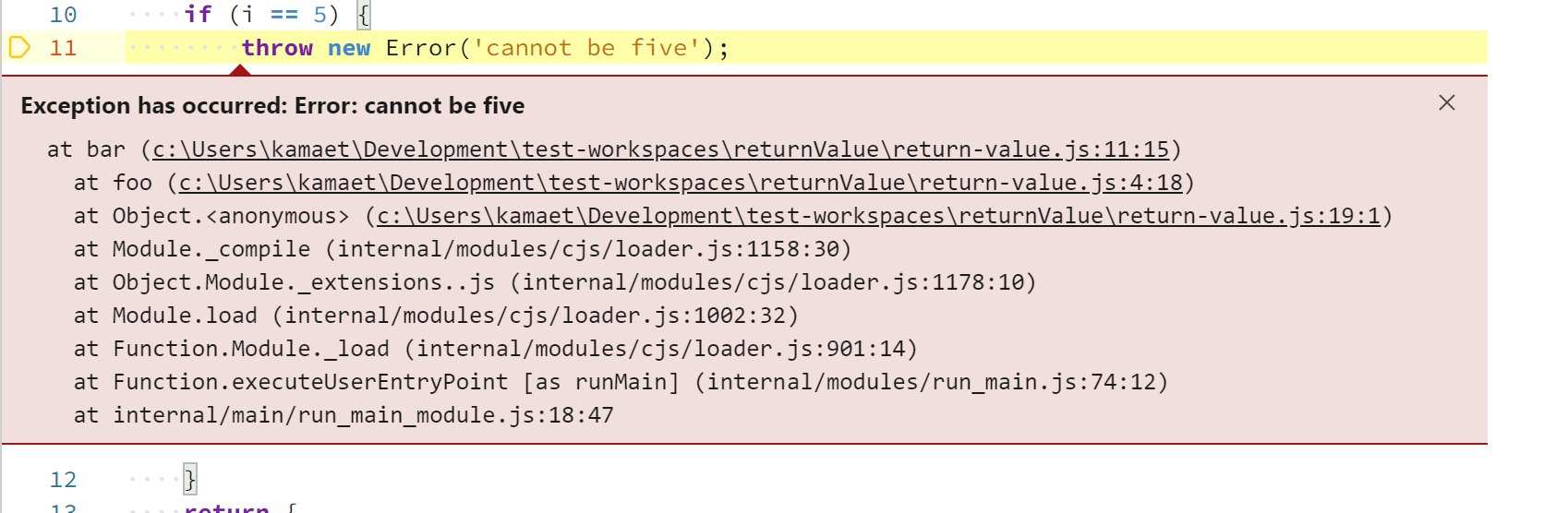 Accessibility of links in exception widget · Issue #111758 · microsoft/vscode · GitHub