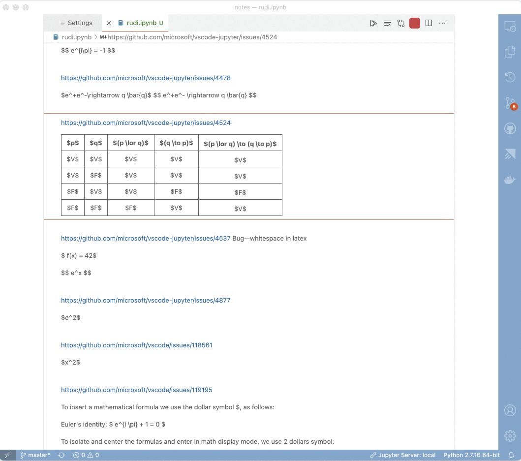 Collapsing A Markdown Cell In Edit Mode · Issue 120848 · Microsoftvscode · Github
