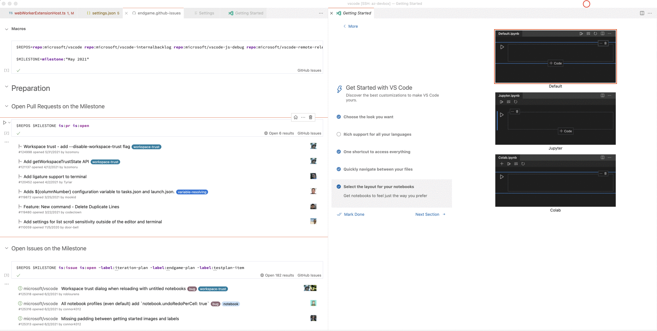Jupyter-like focus indicator missing when selecting notebook layout ...