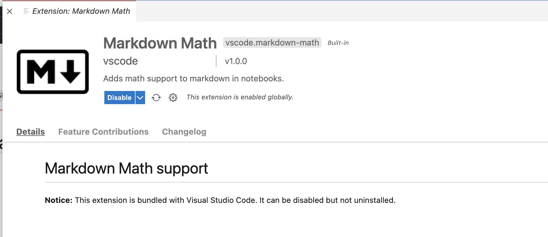 Reasonable feature description missing for the built-in markdown math extension · Issue #127692 ...