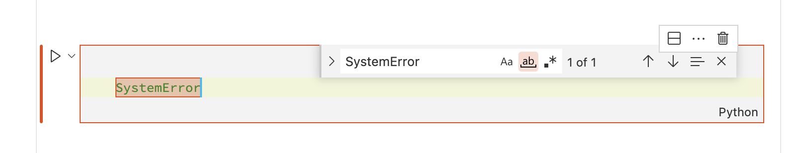 Find/Replace widget inside a cell · Issue #159580 · microsoft/vscode · GitHub