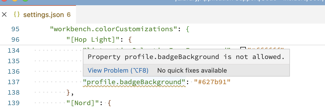 Profile Badge background color issue · Issue #175359 · microsoft/vscode · GitHub