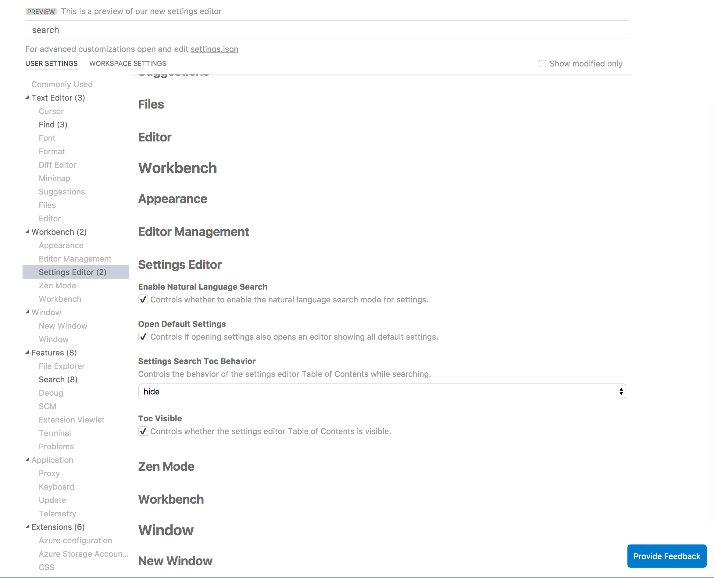 New settings editor untestable · Issue #52872 · microsoft/vscode · GitHub
