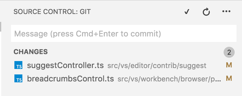 Git menu missing in source control viewlet · Issue #58844 · microsoft/vscode · GitHub