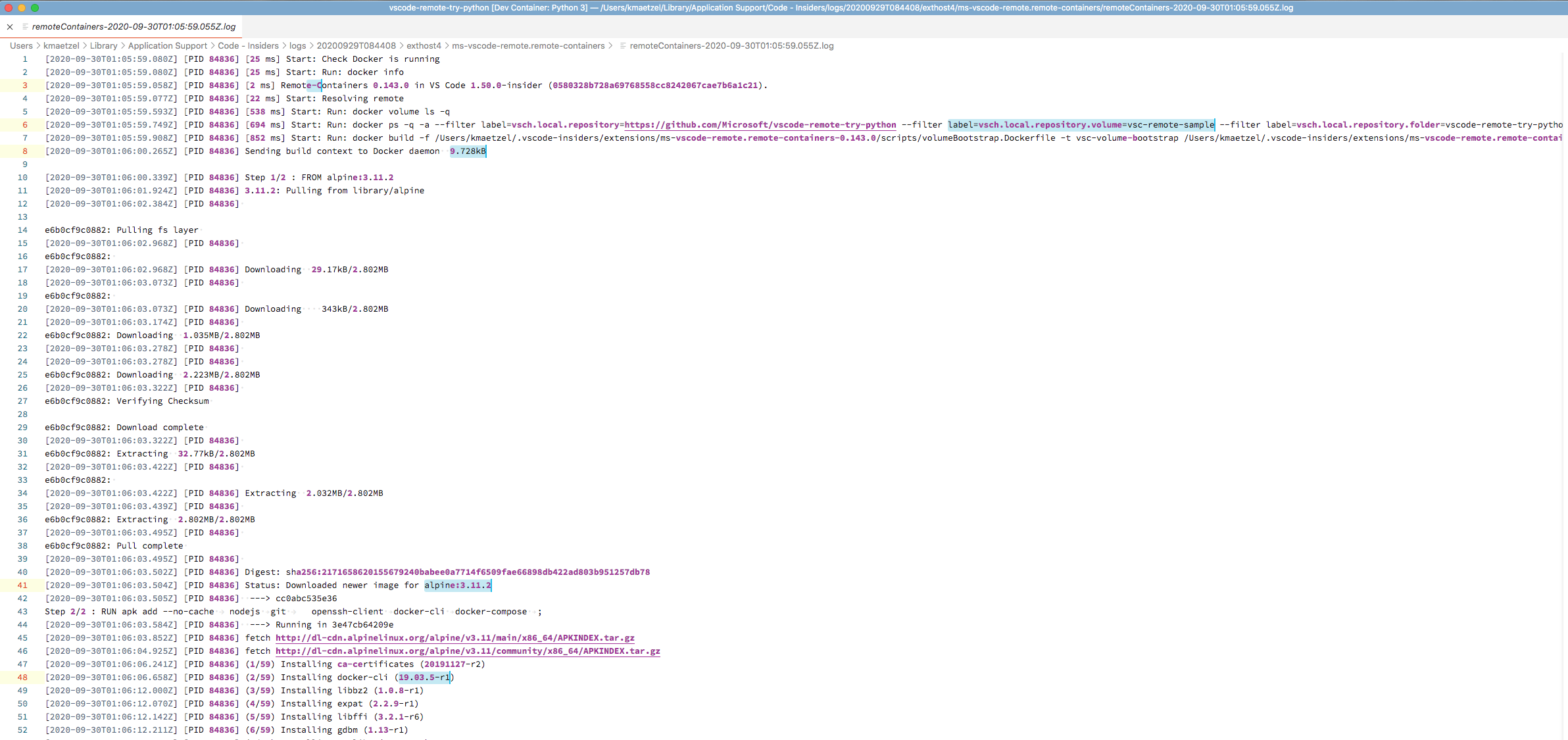 Log File Colorization Issues · Issue 107766 · Microsoftvscode · Github 