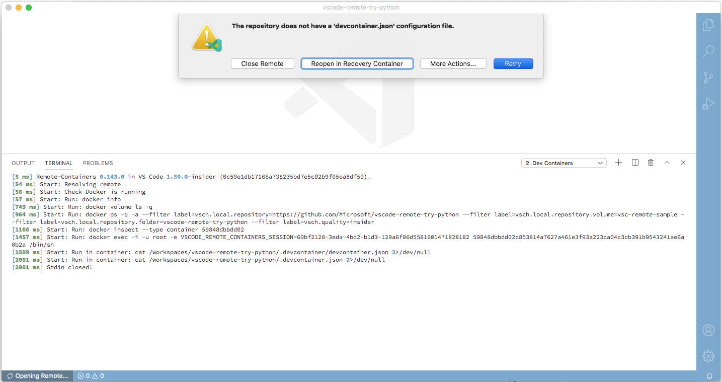 Updating VS Code cannot restart container · Issue #3777 · microsoft ...