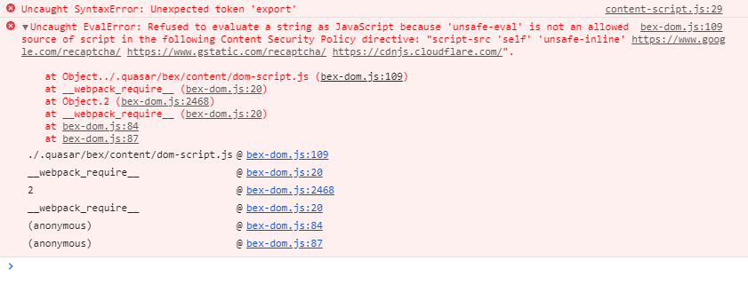 [BEX] content-script.js - improper declaration [SOLUTION] · Issue #6820 · quasarframework/quasar ...