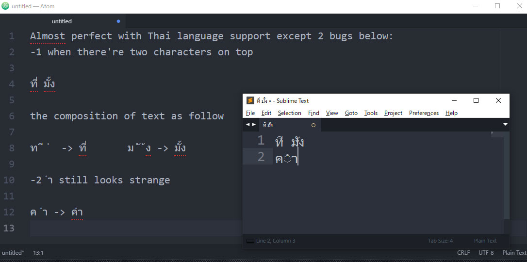 bugs with Thai language display · Issue #2567 · sublimehq/sublime_text · GitHub