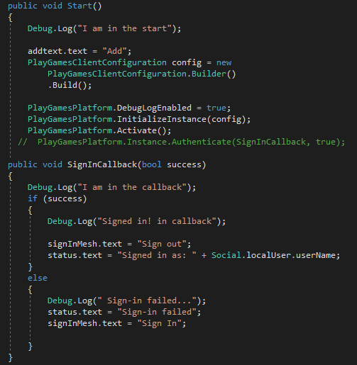 Cannot sign in to Google Play Games with PlayGamesPlatform.Instance ...