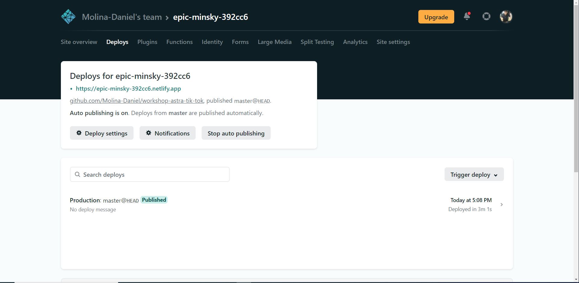 [HW] Daniel Molina · Issue #227 · datastaxdevs/workshop-social-media-tiktok · GitHub