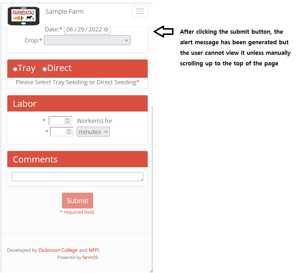 Seeding Input Form needs to scroll up when submit or cancel buttons are clicked · Issue #510 ...