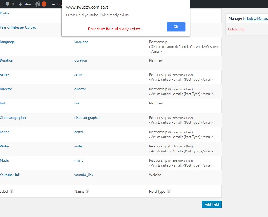 Saving pods Doesn't apply changes. · Issue #5272 · pods-framework/pods · GitHub