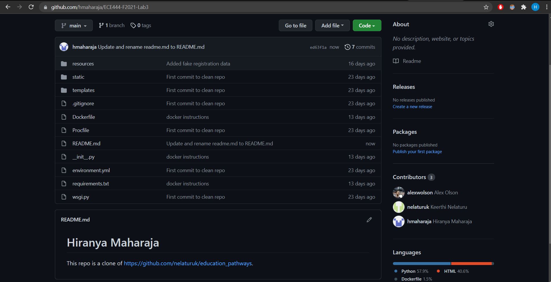 GitHub - hmaharaja/ECE444-F2021-Lab3
