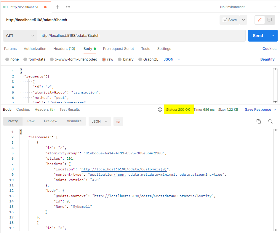 Odata Batch Returns 404 On Microsoftaspnetcoreodata Version 803 · Issue 521 · Odata