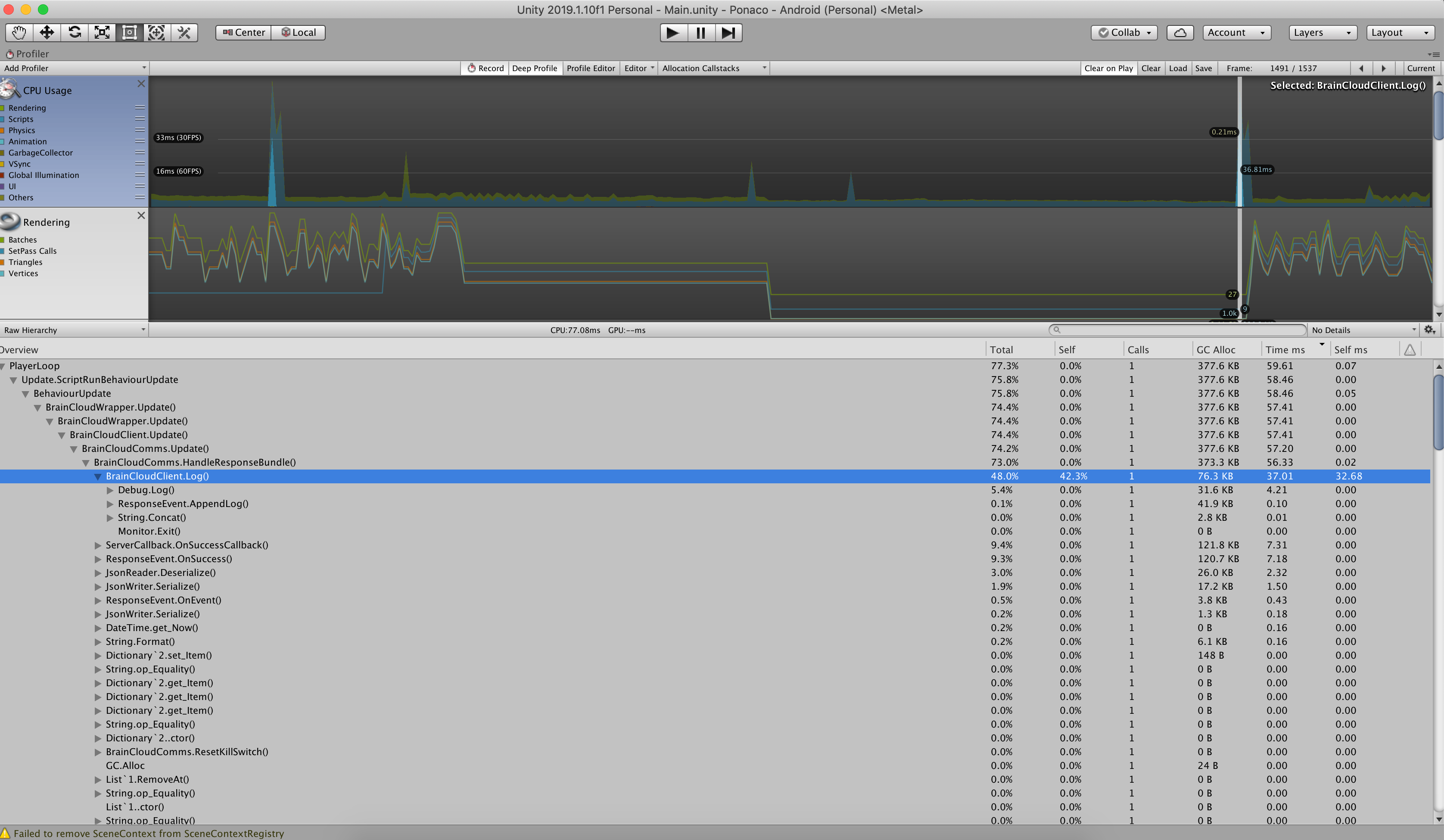 Freezing UI thread in BrainCloudWrapper.Update · Issue #93 · getbraincloud/braincloud-csharp ...