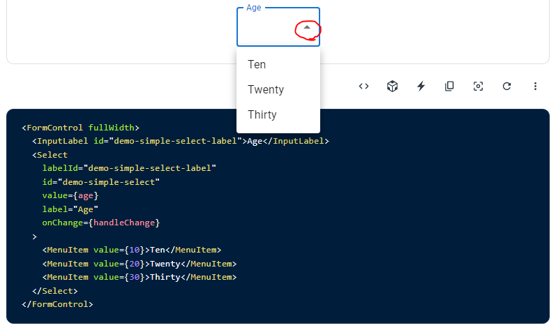 NativeSelect dropdown arrow mark not changing after opening the values · Issue #28811 · mui ...