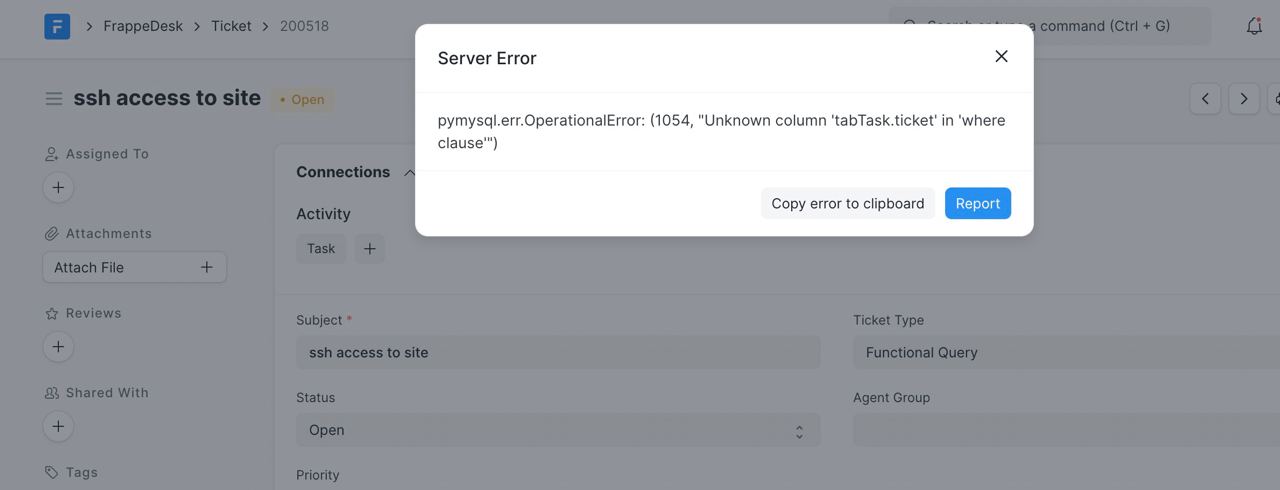 Task Issue · Issue 363 · Frappehelpdesk · Github 