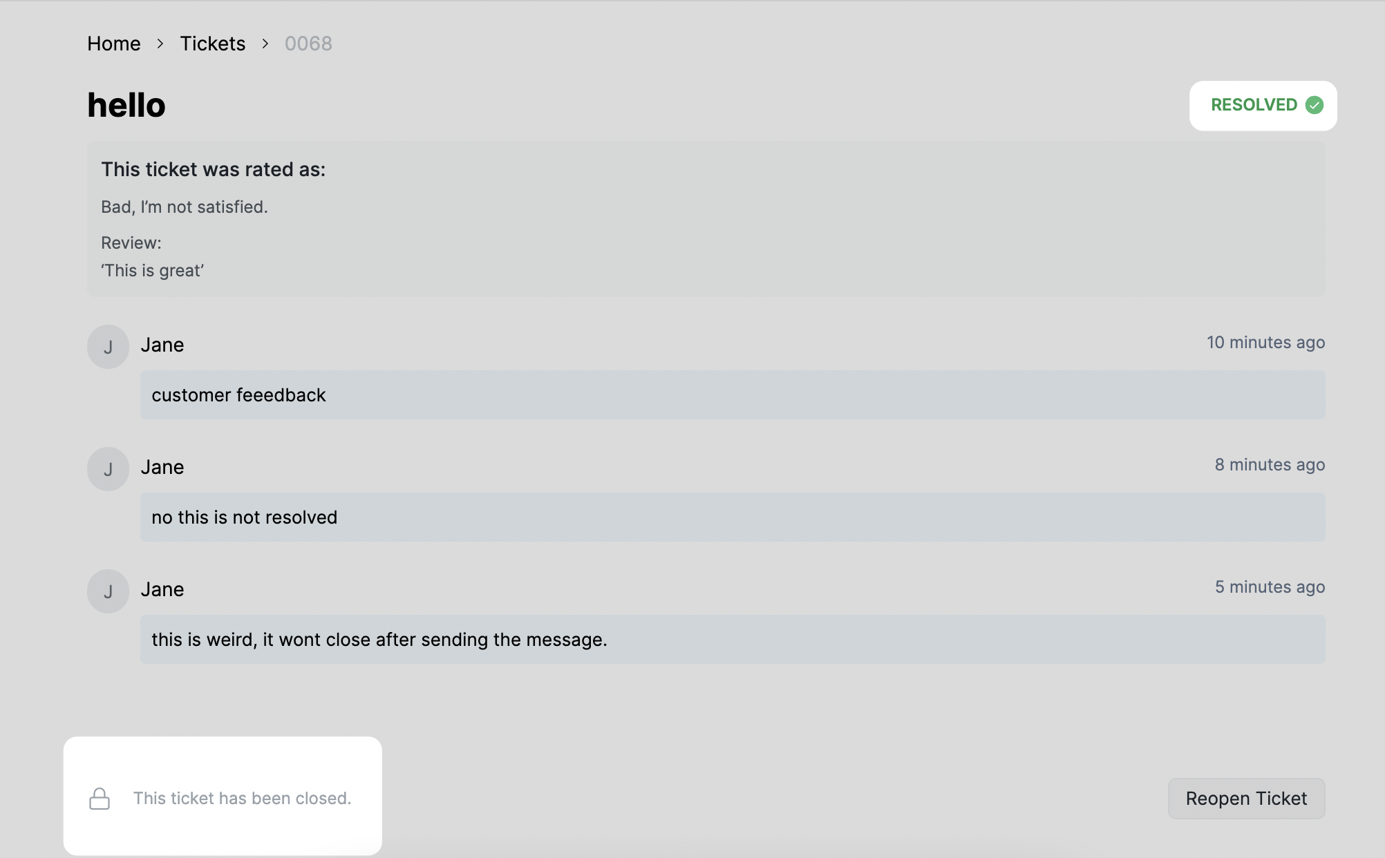 [CP] Show ticket is closed based on status · Issue #451 · frappe/helpdesk · GitHub