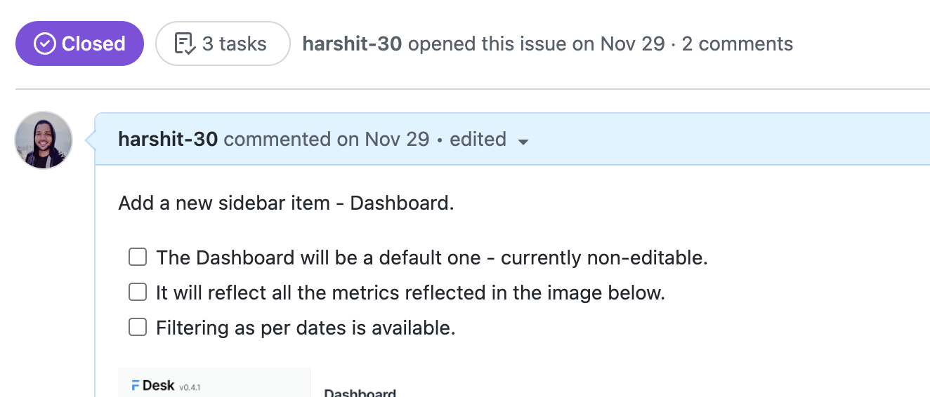 feat: Dashboard · Issue #839 · frappe/helpdesk · GitHub