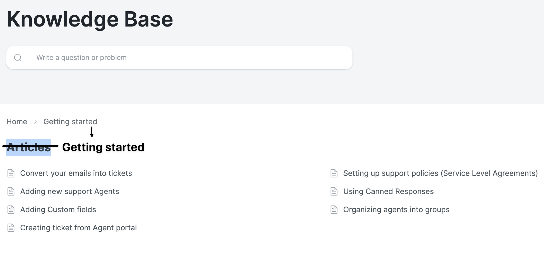 show category name instead of articles as heading · Issue #980 · frappe/helpdesk · GitHub