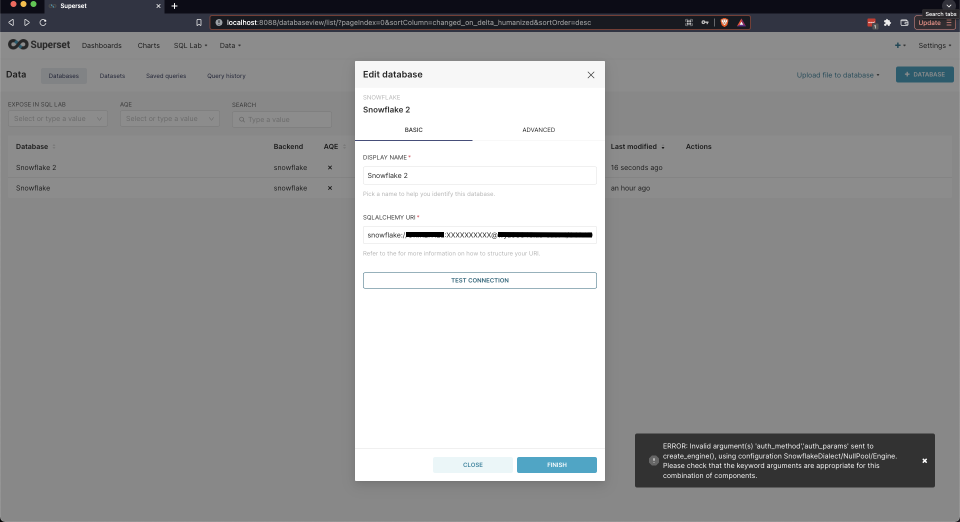 Connect Superset To Snowflake With Keypair Result In Invalid Arguments · Issue 21855 · Apache
