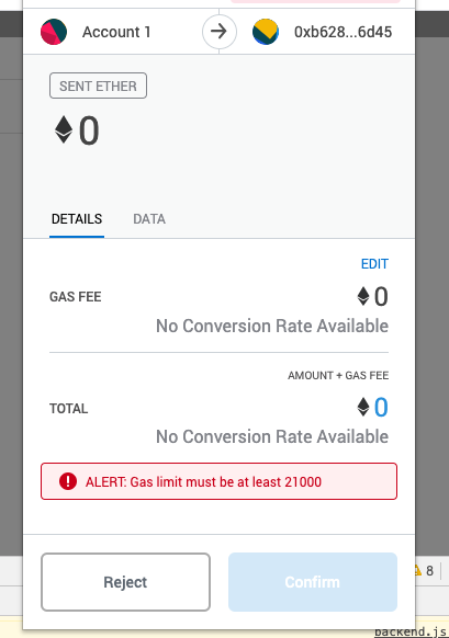Trying To Send Data With Transaction When On Testnet Causes Error And Txn Fails · Issue 8019