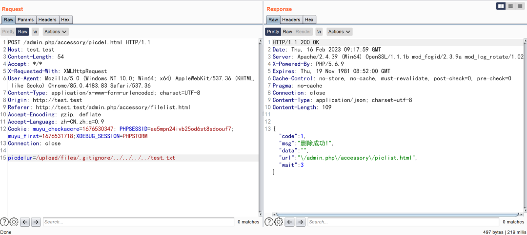 MuYucms picdel.html has Arbitrary file deletion vulnerability · Issue #8 · MuYuCMS/MuYuCMS · GitHub