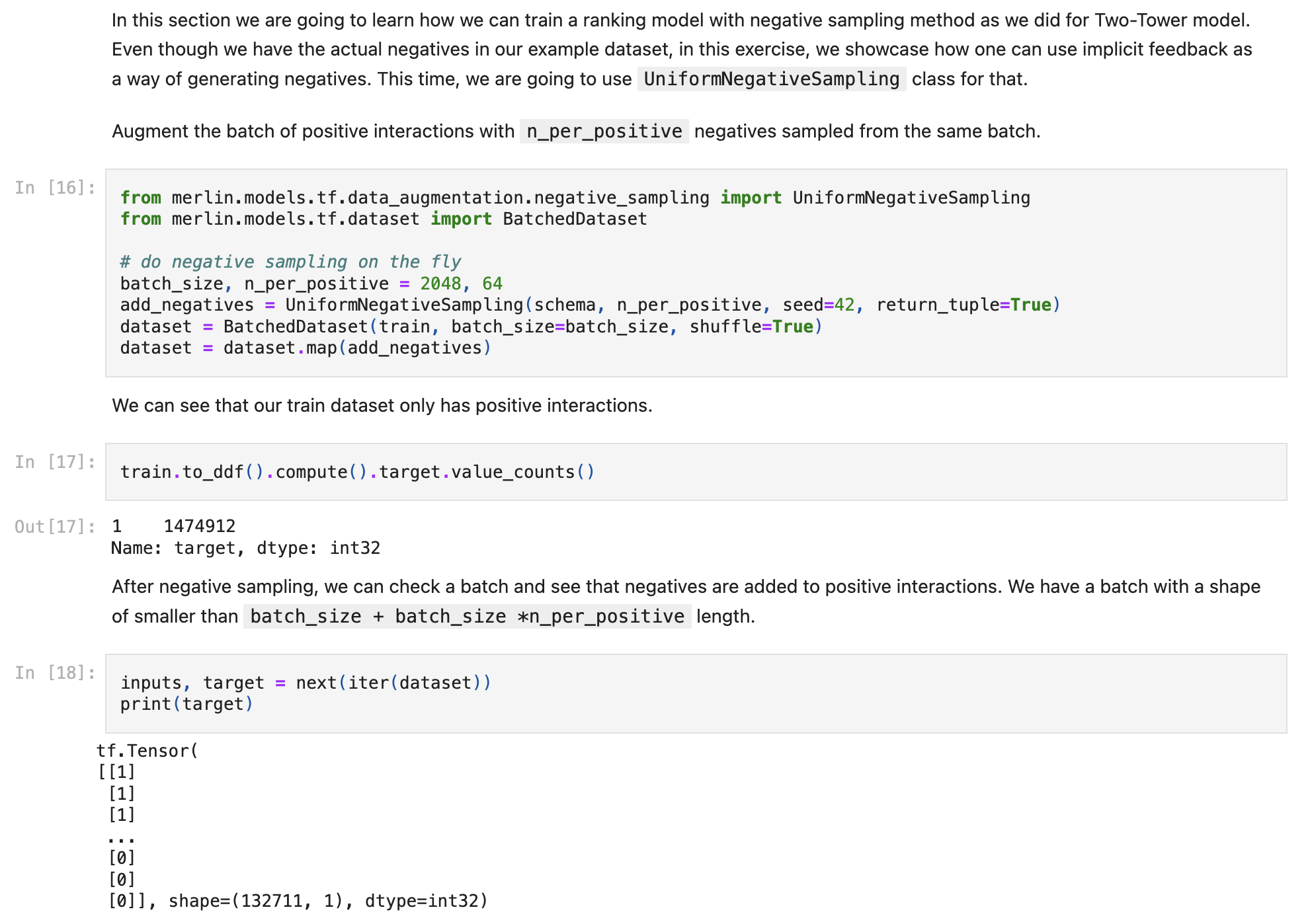 Negative sampling applied to validation set in RecSys 22 tutorial ...