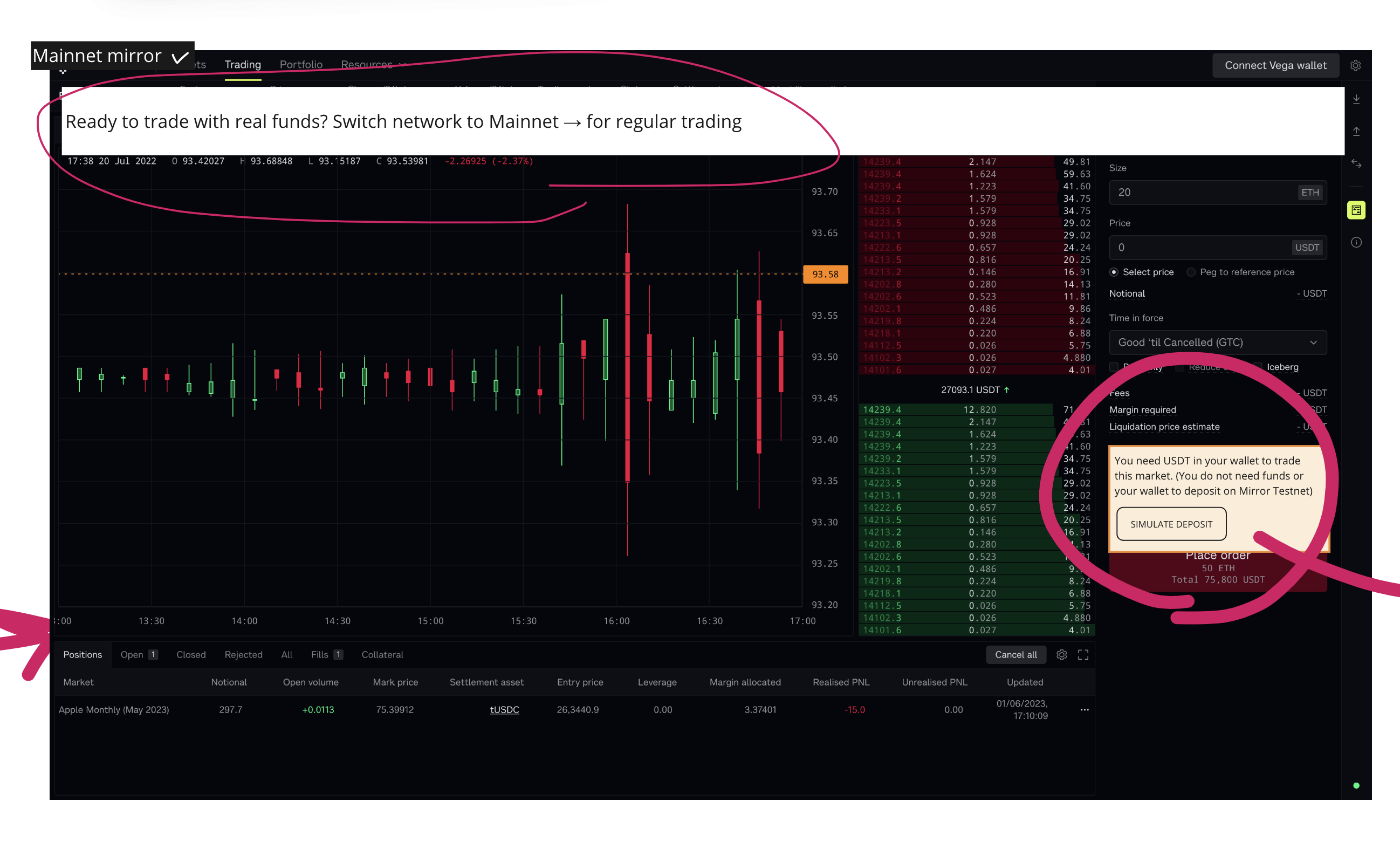 SPIKE: Try out trading on mainnet mirror without a wallet or Ethereum deposits · Issue #4346 ...