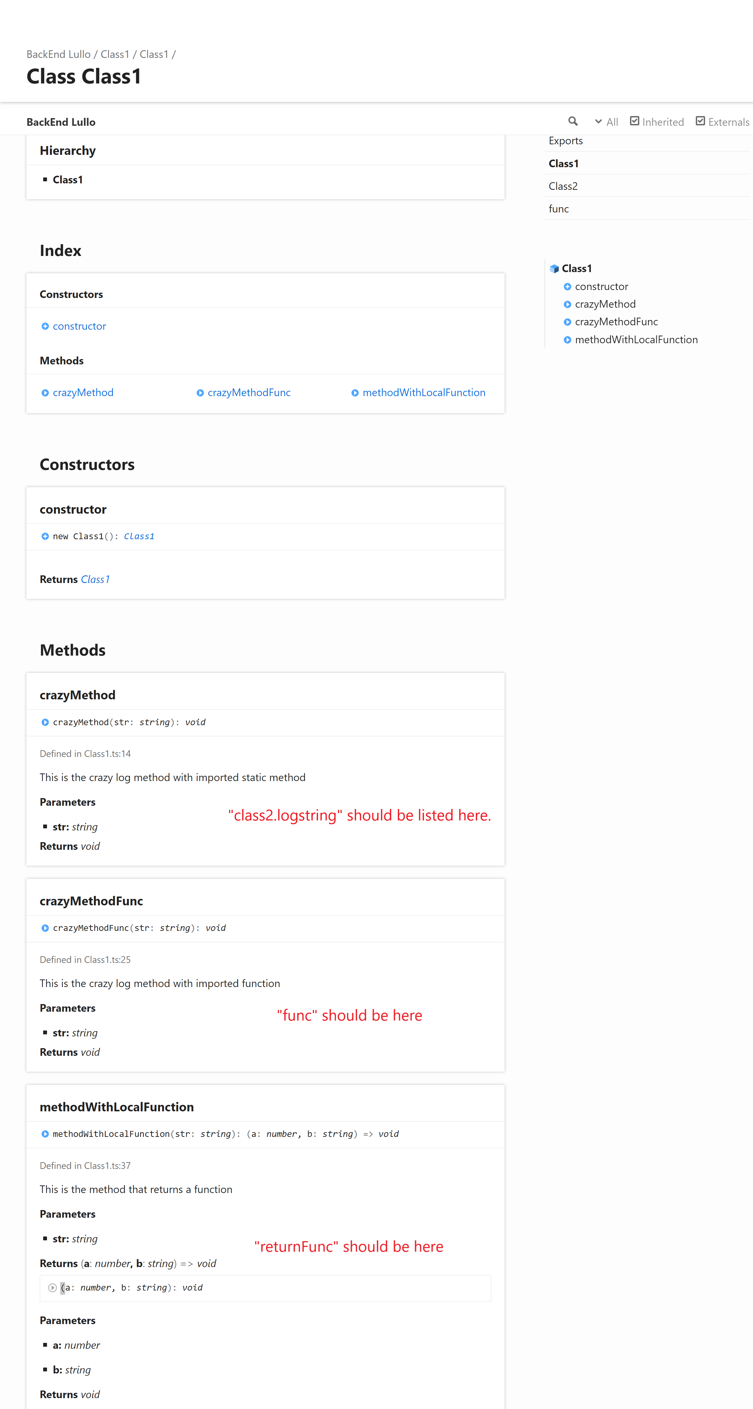 How to document functions imported inside class methods? · Issue #1581 · TypeStrong/typedoc · GitHub